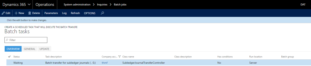 Batch Jobs in Dynamics 365 for Finance and Operations - Alex Meyer