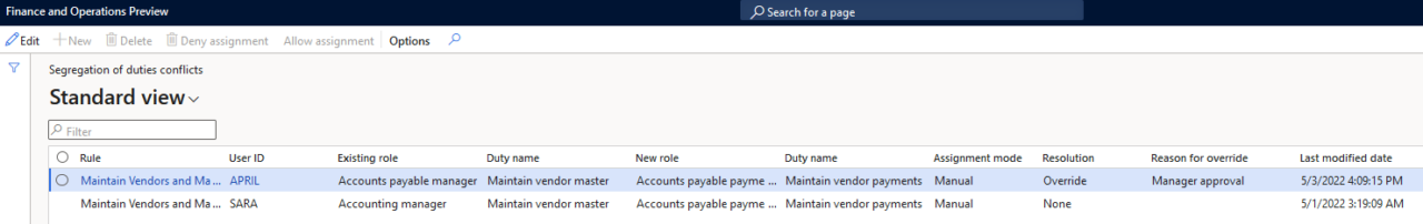 Segregation of Duties in D365FO - Alex Meyer