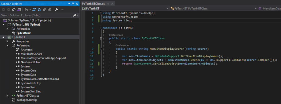 How to Use a .NET Project Within a D365FO Solution - Alex Meyer