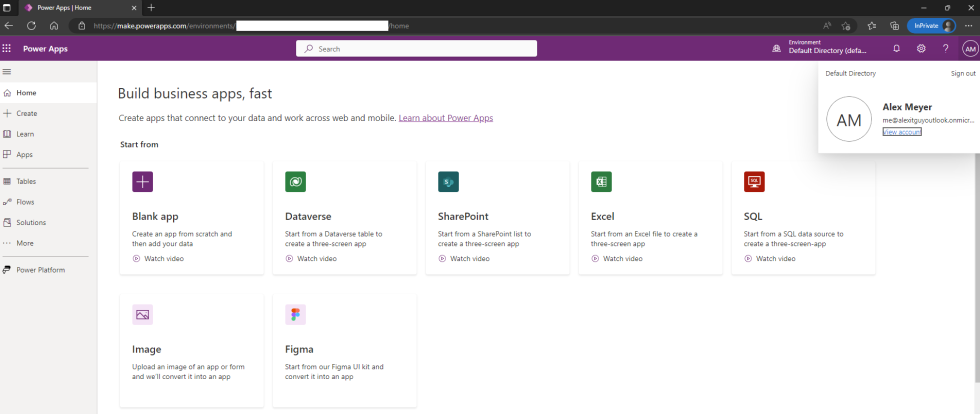 How to Sign Up for Power Apps With Microsoft Account - Alex Meyer